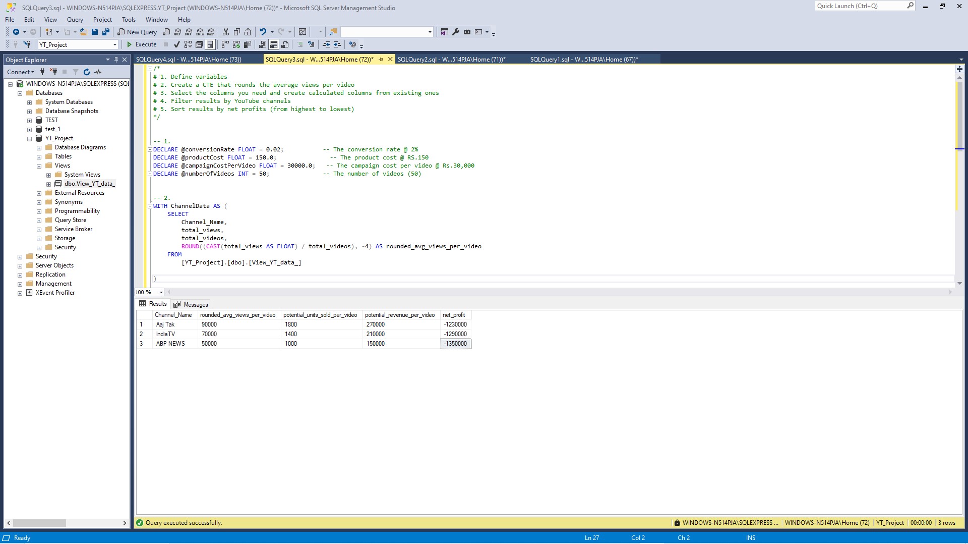 Data Portfolio: Excel to Power BI | Seenivasan M